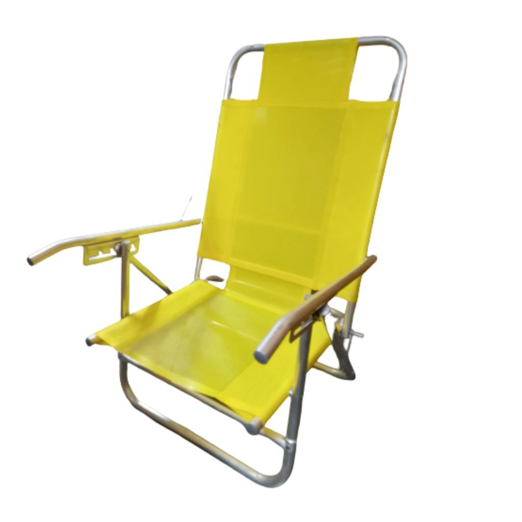 Reposera 5 posiciones aluminio reforzada Bienestar baja - Cerezas